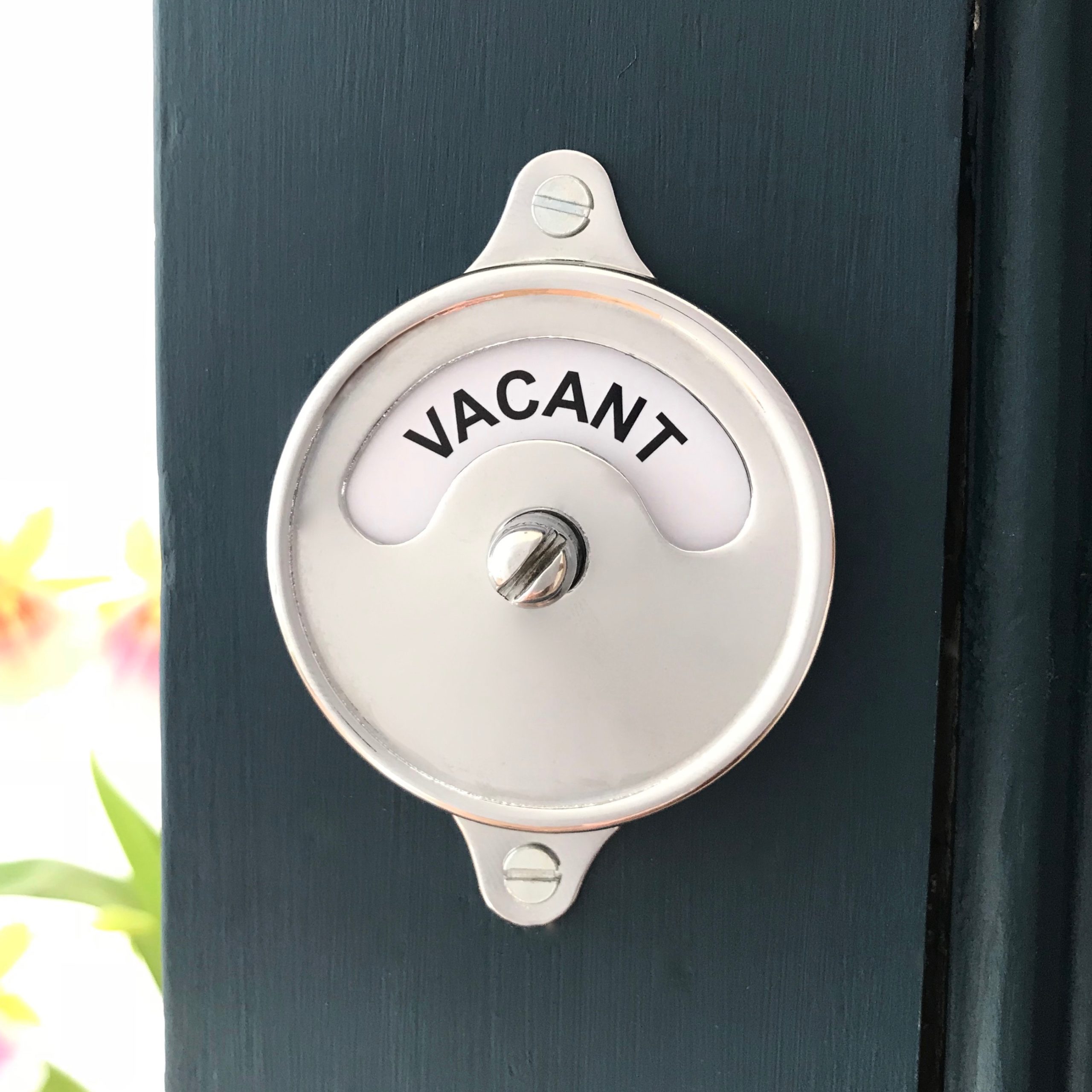 Doyle Chrome Toilet Bathroom Door Lock Indicator Bolt - Period Home ...