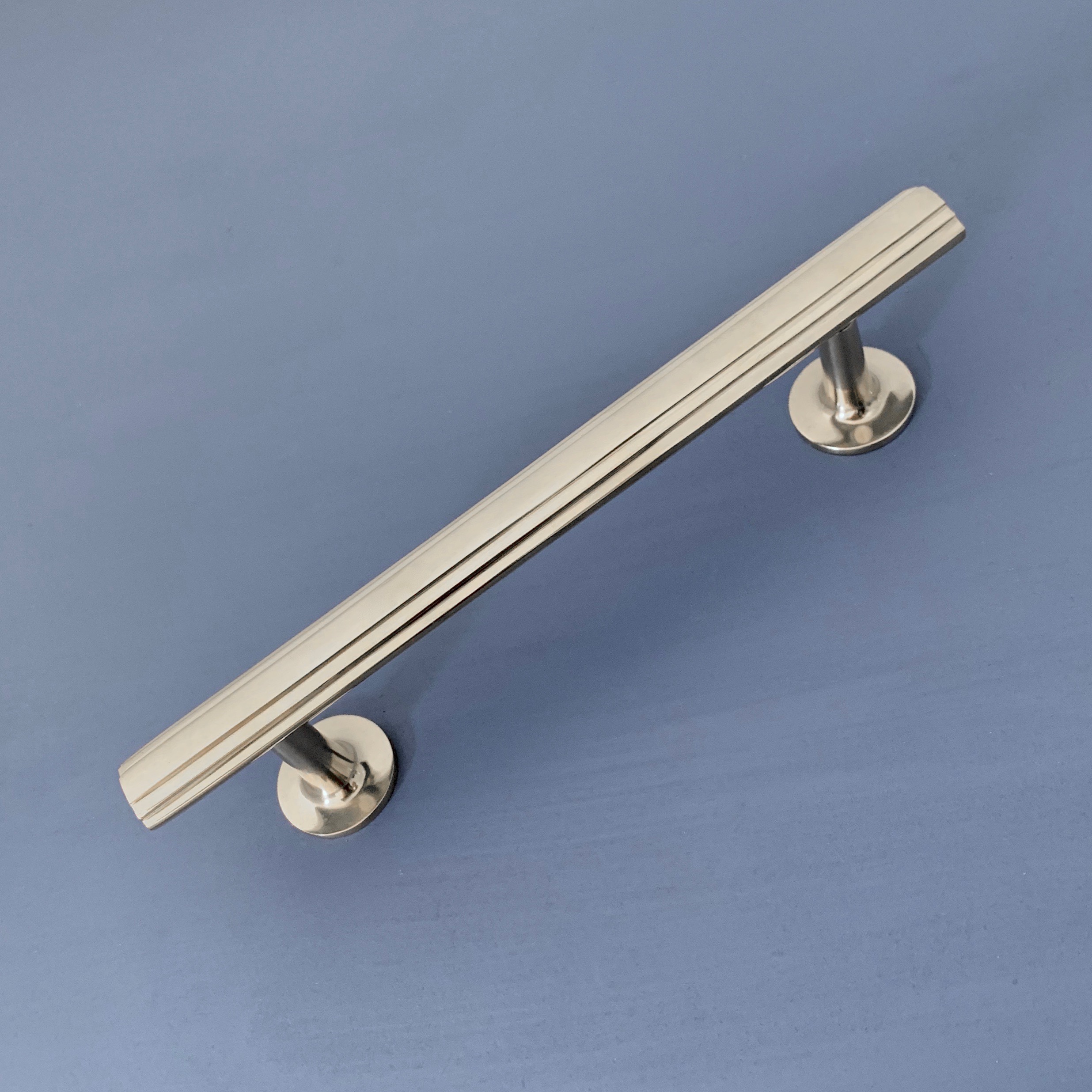Stepped Chrome 8″ Art Deco Drawer Cupboard Door Bar Handles - Period ...